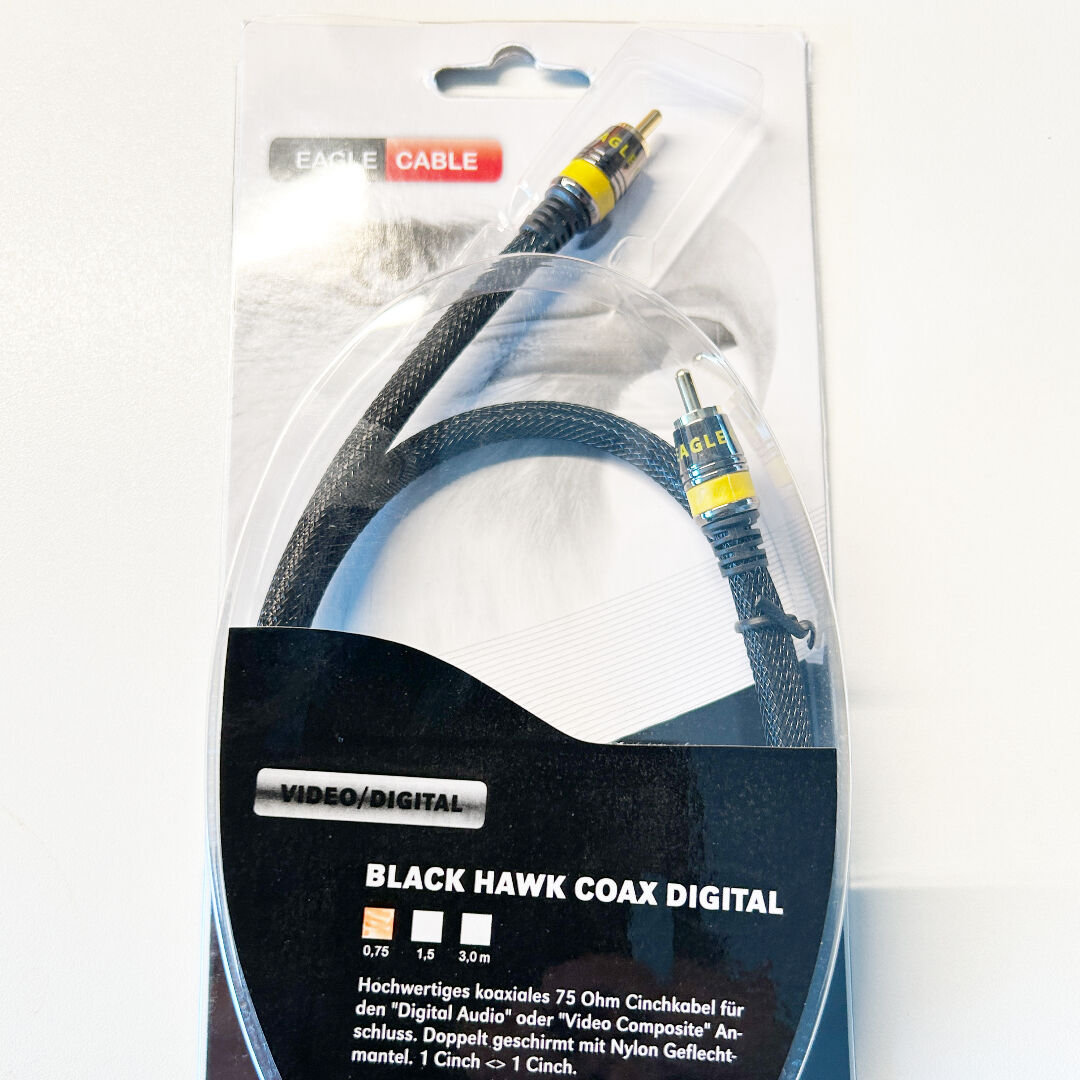 EOL: Eagle Cable Black Hawk Coax Digital 0,75m | Eagle Cable Black Hawk ...