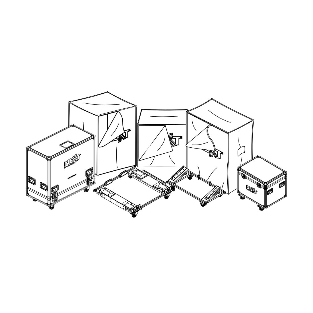 NEXT proaudio LA212x Accessoiers Touring Kit 12x12 System